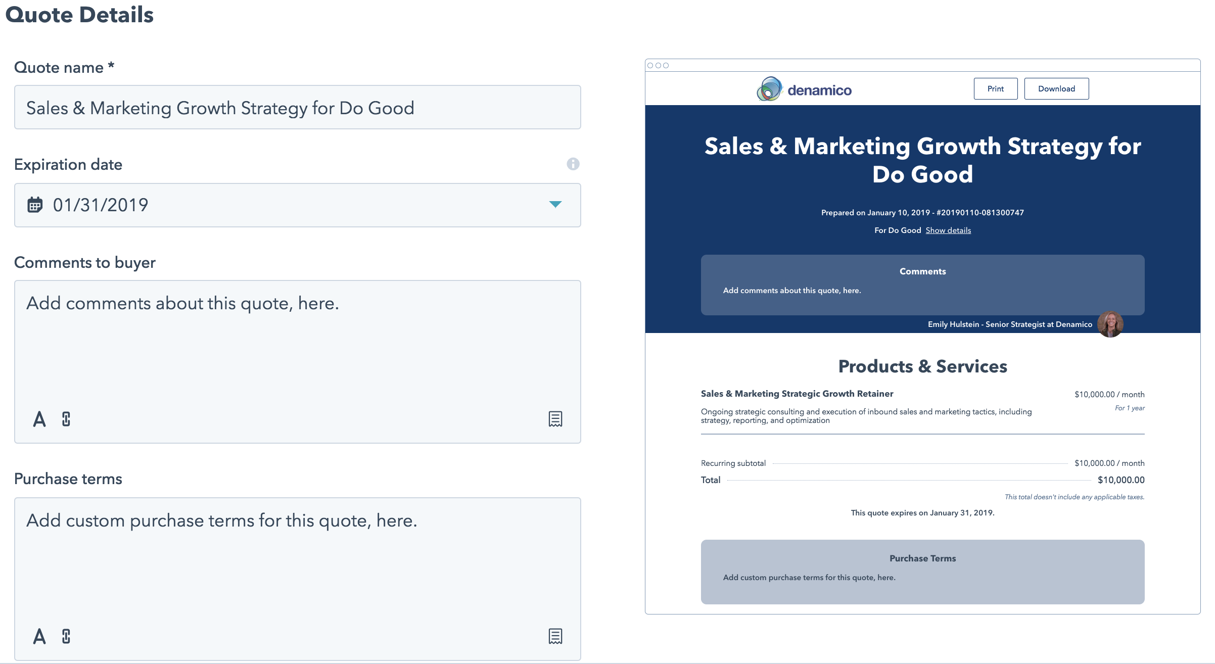 How To Create Share A Quote In HubSpot